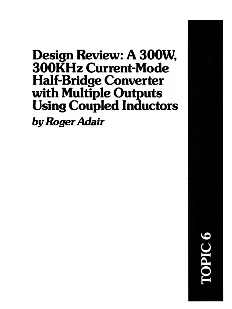 Current-Mode Half-Bridge Power Supply | PDF | Inductance | Inductor