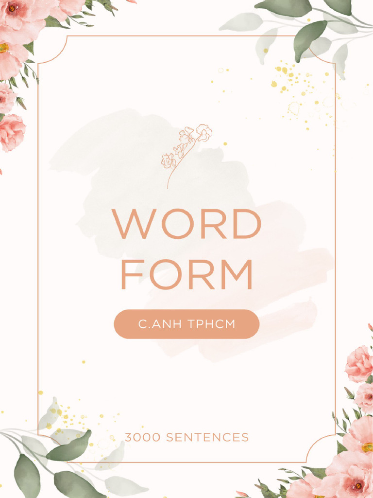 Word Form C.anh TPHCM 3000 Sentences | PDF | Games & Activities