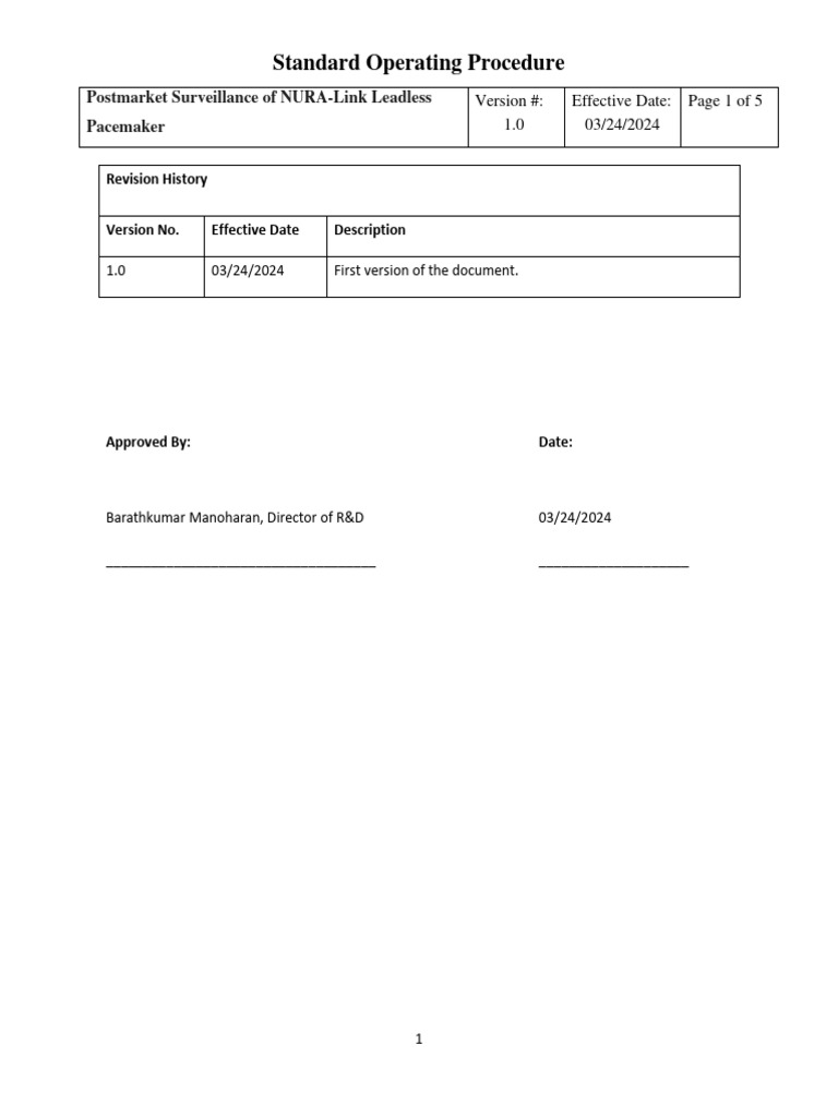 SOP For Post Market Surveillance | PDF | Audit | Pharmacovigilance