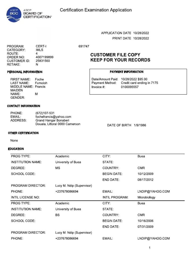 Boc Imls Application | PDF
