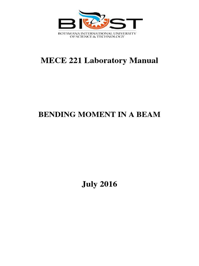 Bending Moment (Laboratory Practical) 2016 Published | PDF | Bending ... Bending Moment (Laboratory Practical) 2016 Published | PDF | Bending ...