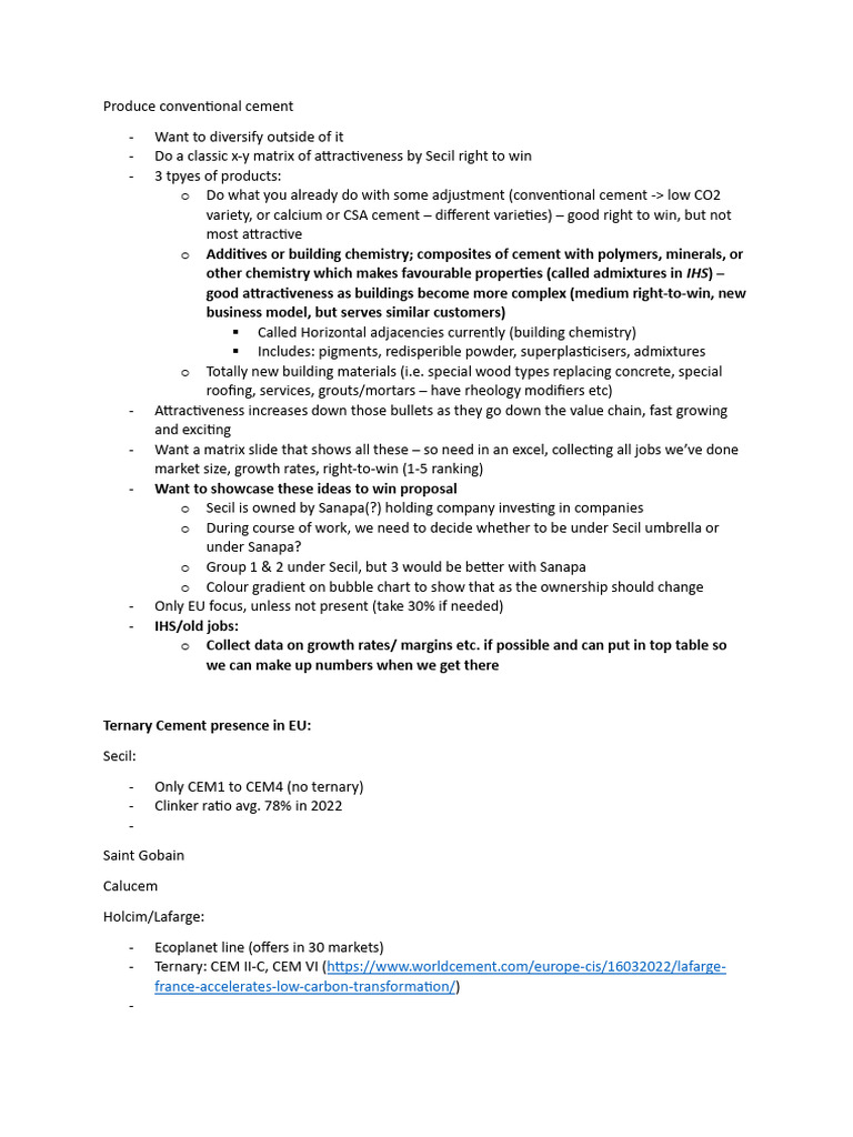 Secil Cement Notes | PDF | Cement | Concrete