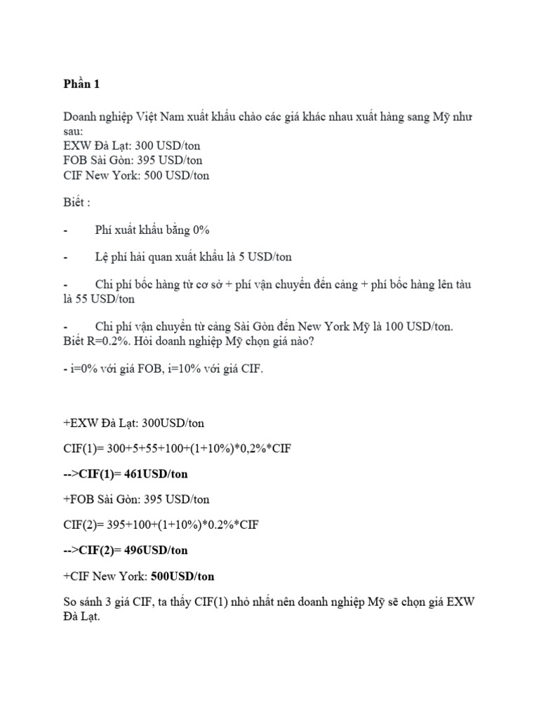 incoterms - Nhóm 13 | PDF