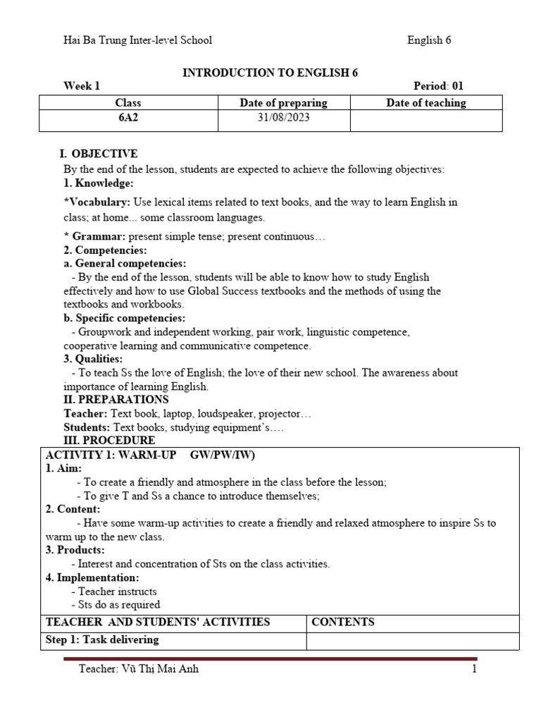 Unit 1 | PDF | Homework | English Language