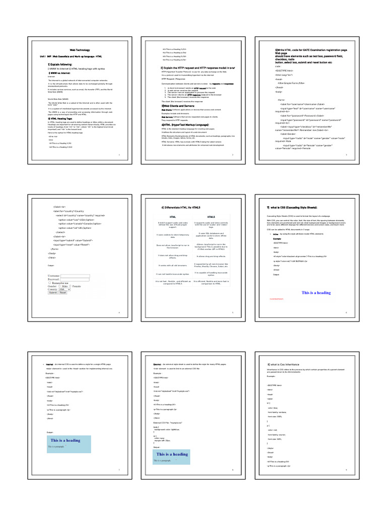 Wt Unit 1 Imp Bat Notes Converted Pdf World Wide Web Internet And Web