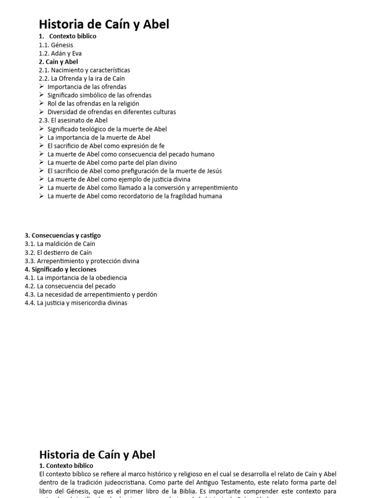 cain y abel | PDF | Adán y Eva | Creencia religiosa y doctrina