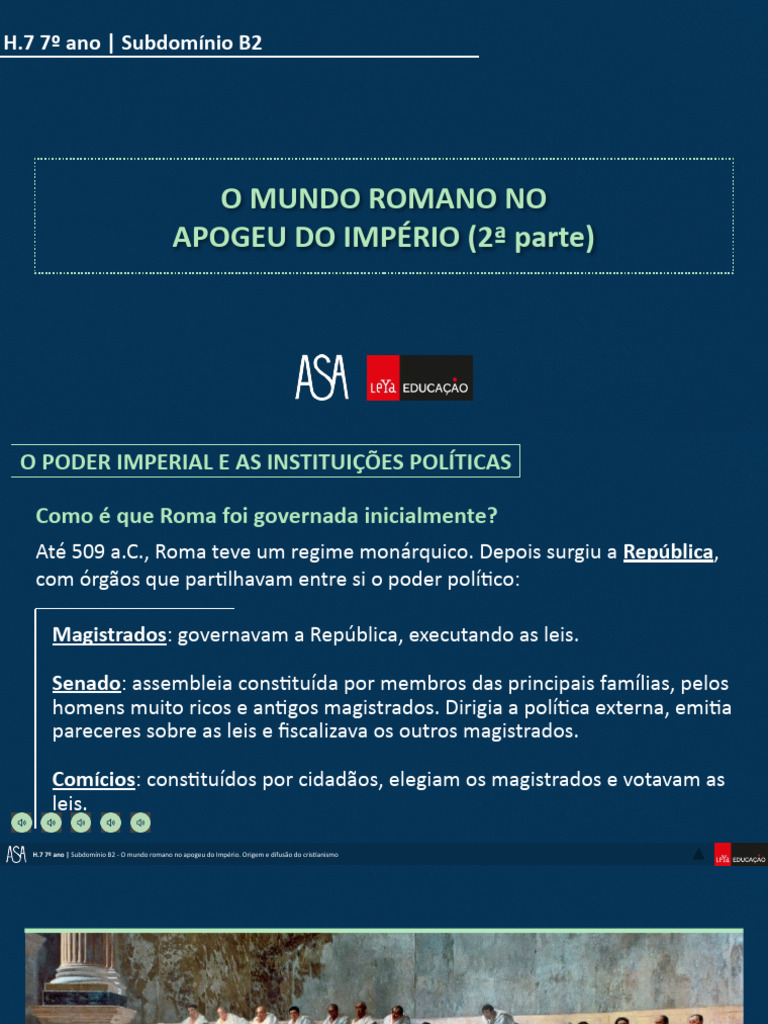 O Mundo Romano No Apogeu Do Império (2 Parte) | PDF | Império Romano | Augustus