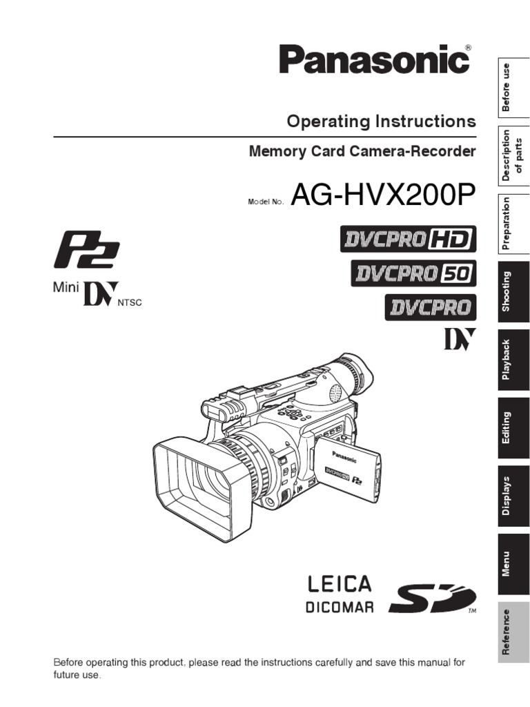 Manual HVX Ag Hvx200 3 | PDF | Compact Cassette | Electromagnetic ...