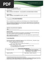 DLSU - Senior High School Application Form | PDF | Philippines ...