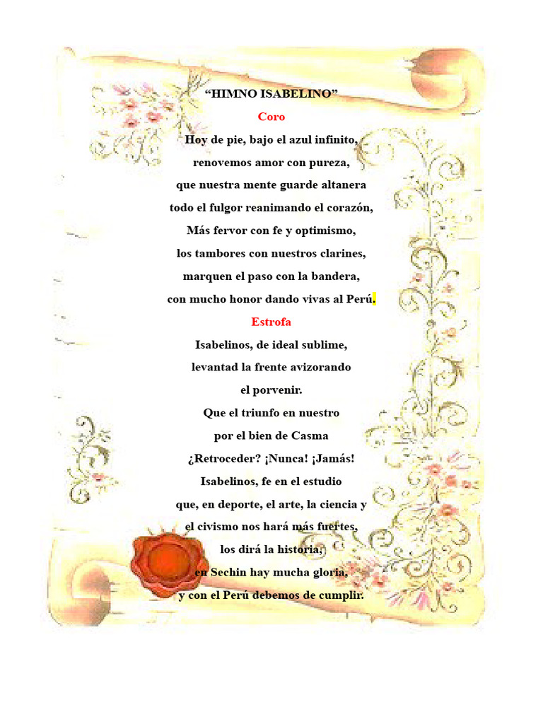 HIMNO ISABELINO con fondo | PDF