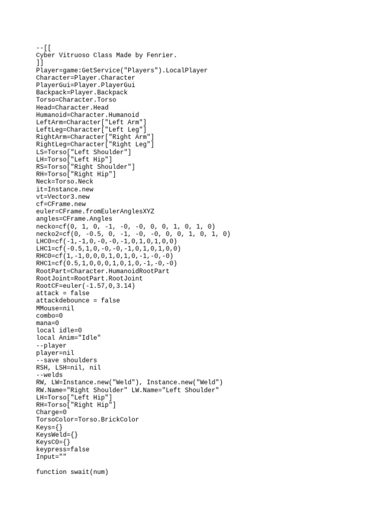 Piano Script | PDF | Humanoids