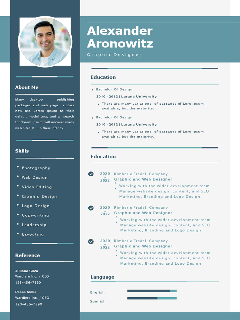 DC Pro Resume Template 5 | Download Free PDF | Web Design | Search Engine Optimization