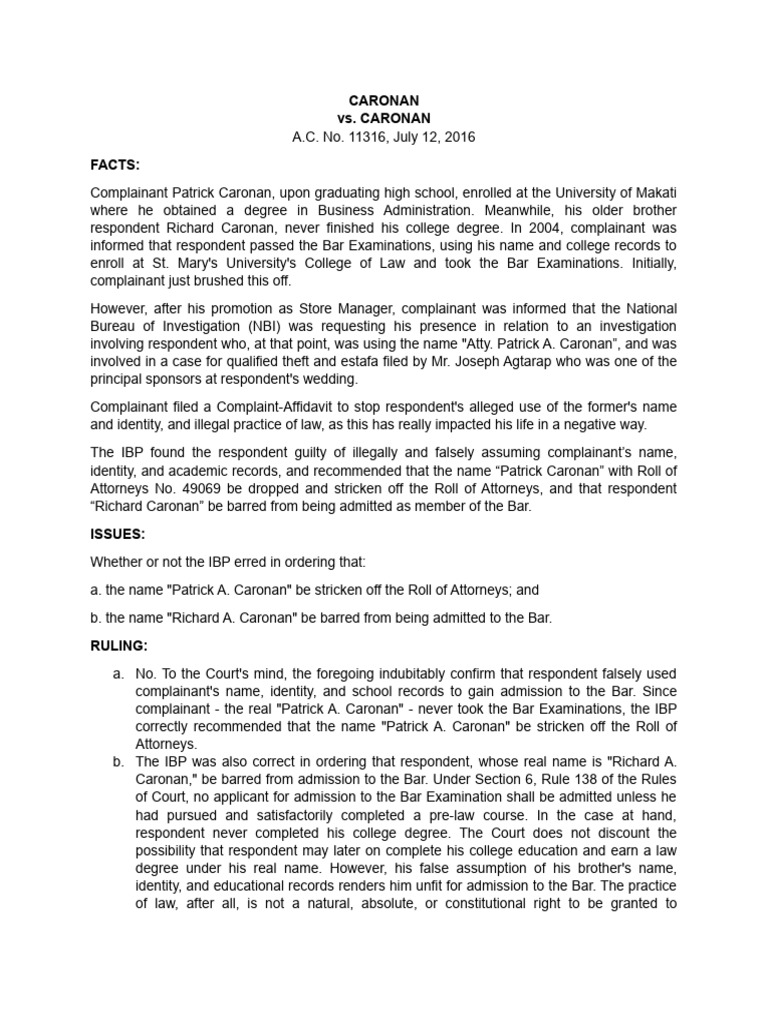 CARONAN v. CARONAN (AC 11316, July 12, 2019) | PDF | Common Law ...