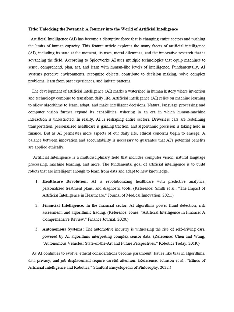 Article Ai | PDF | Artificial Intelligence | Intelligence (AI) & Semantics