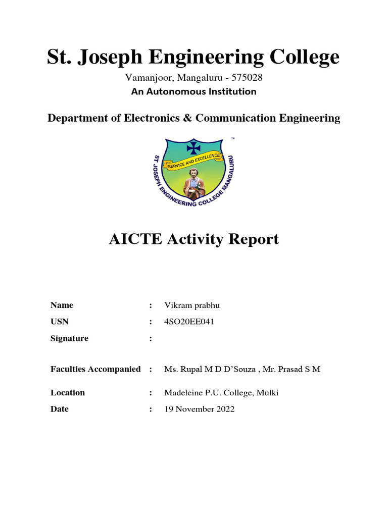 AICTE Report 3 | PDF