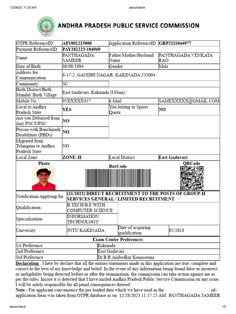 Group II Application 2023 | PDF | Computing