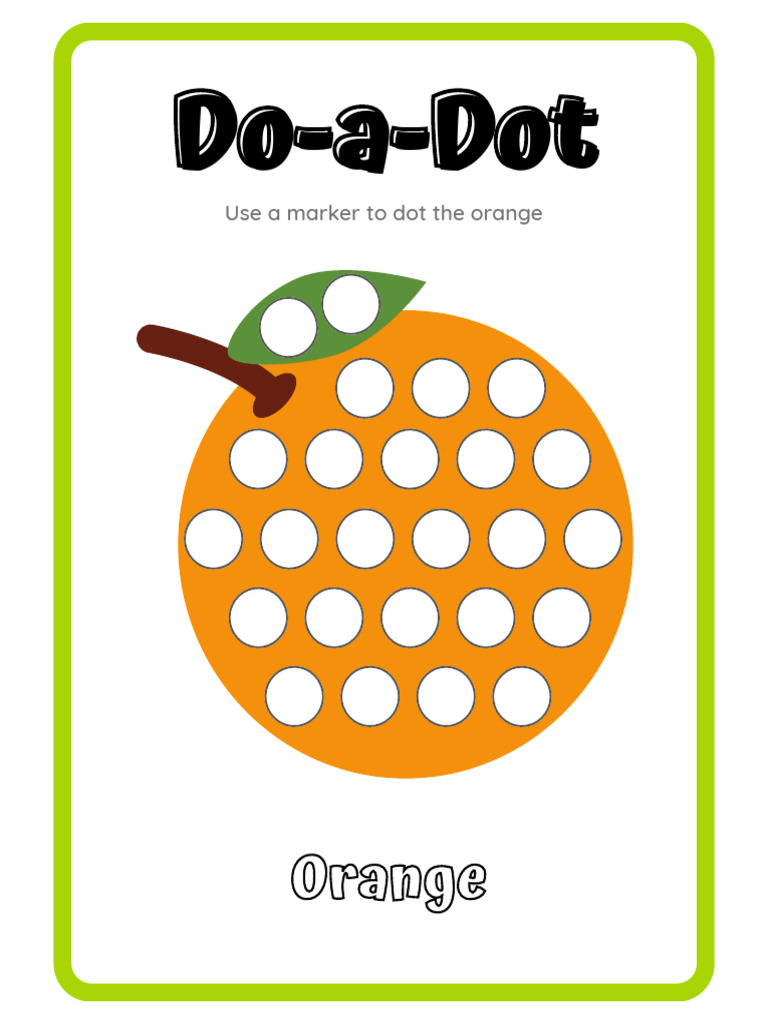 Do A Dot Worksheet | PDF | Chili Pepper | Food And Drink Preparation