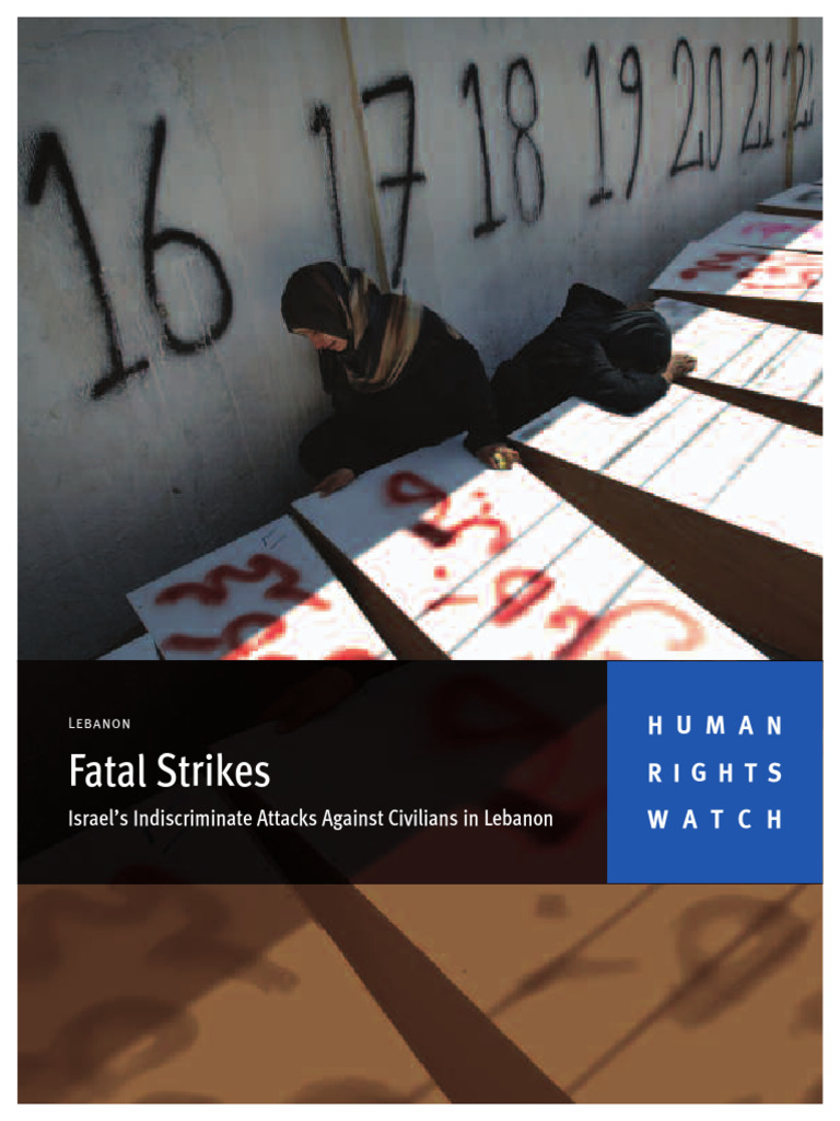 HRW - Fatal Strikes Israel's Indiscriminate Attcks Against Civilians in ...