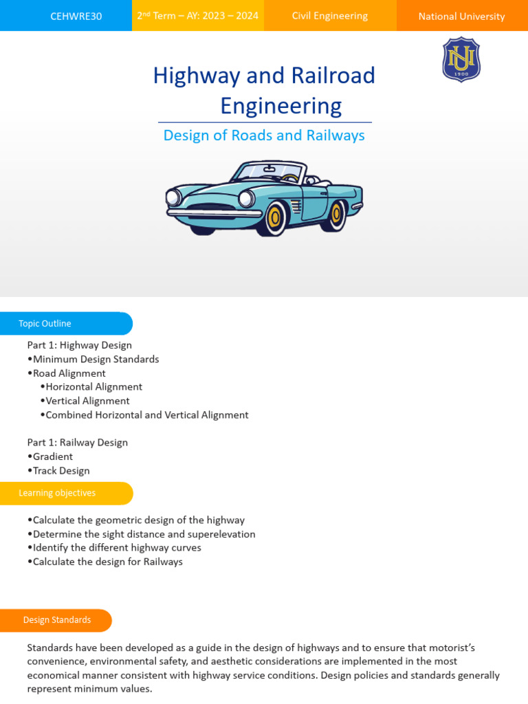 04 CEHWRE30 - Highway and Railroad Engineering | PDF | Road | Rail ...