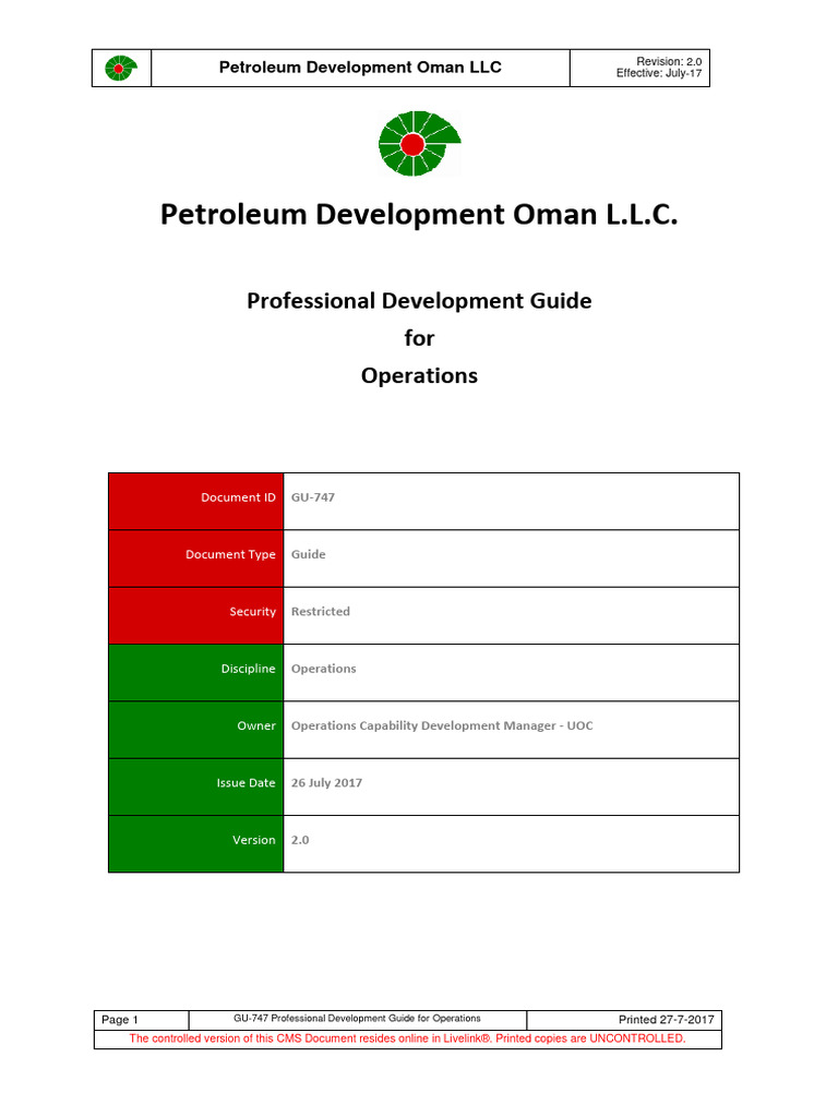 GU-747 Professional Development Guide PDO | PDF | Mentorship | Business