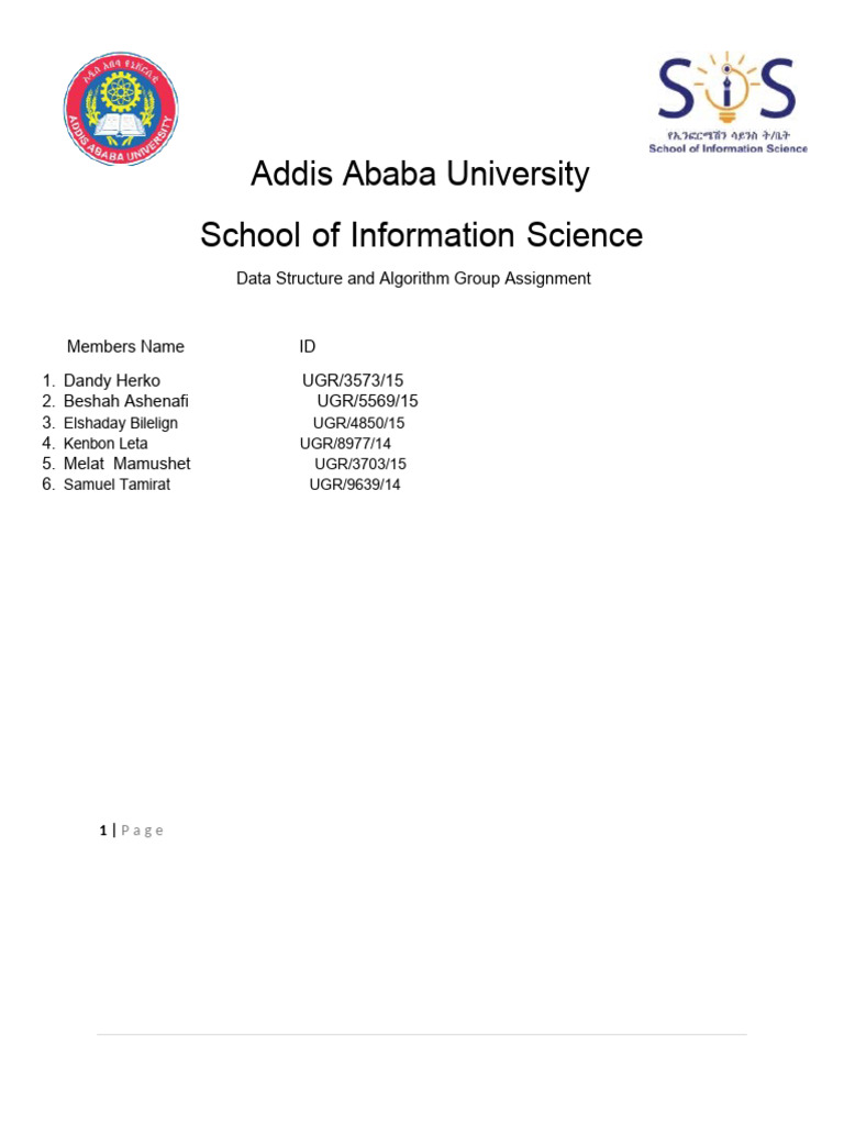 Dsa Group Assignment 2024 Updated Pdf Home And Garden Science And Mathematics 