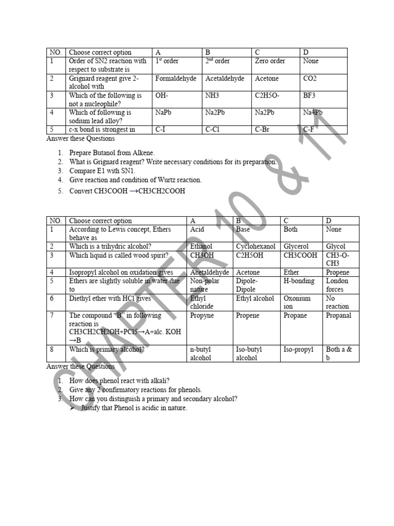 CHP 10 | Download Free PDF | Ethanol | Chemical Reactions