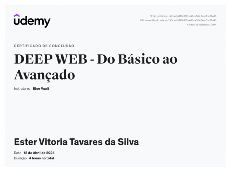 Certificado DEEPWEB | PDF