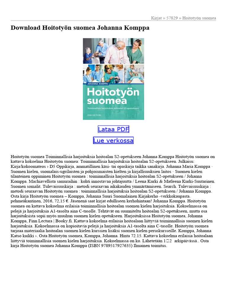 Hoitotyön Suomea | PDF