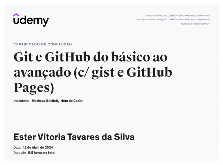 Certificado Git&Git Hub | PDF