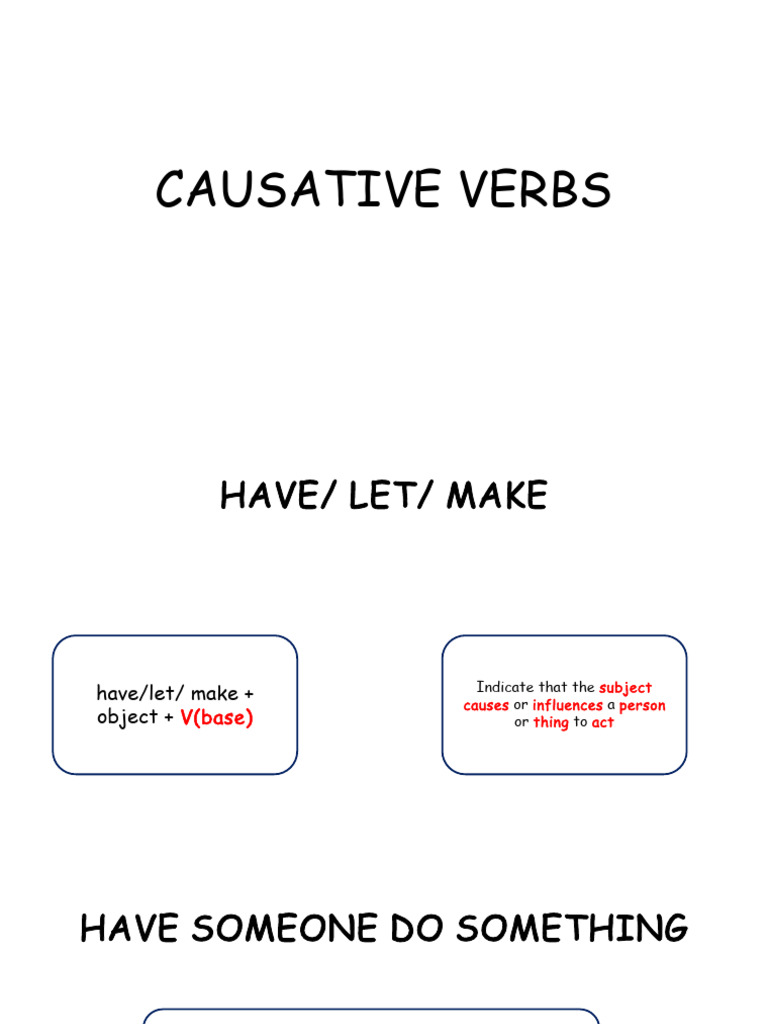 Causative Verb | PDF