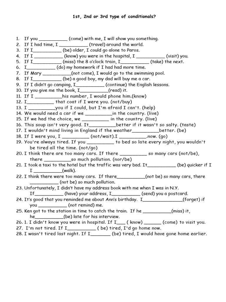 Unit 8 Conditionals | PDF