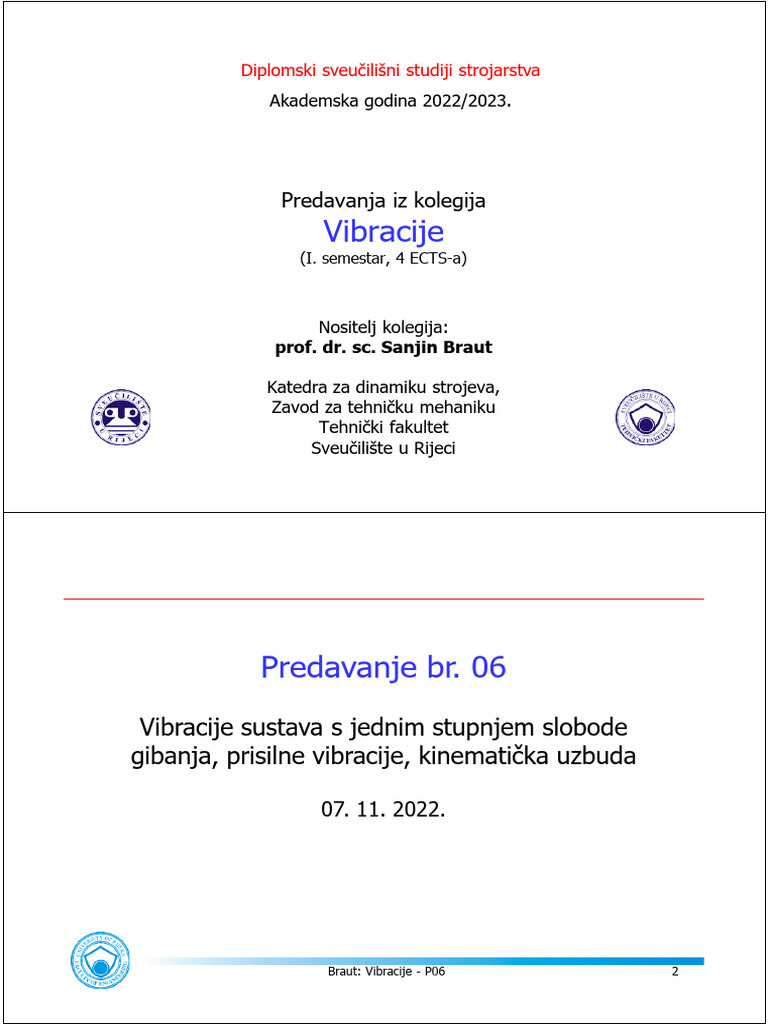 Vibracije P06 2022-23 | PDF