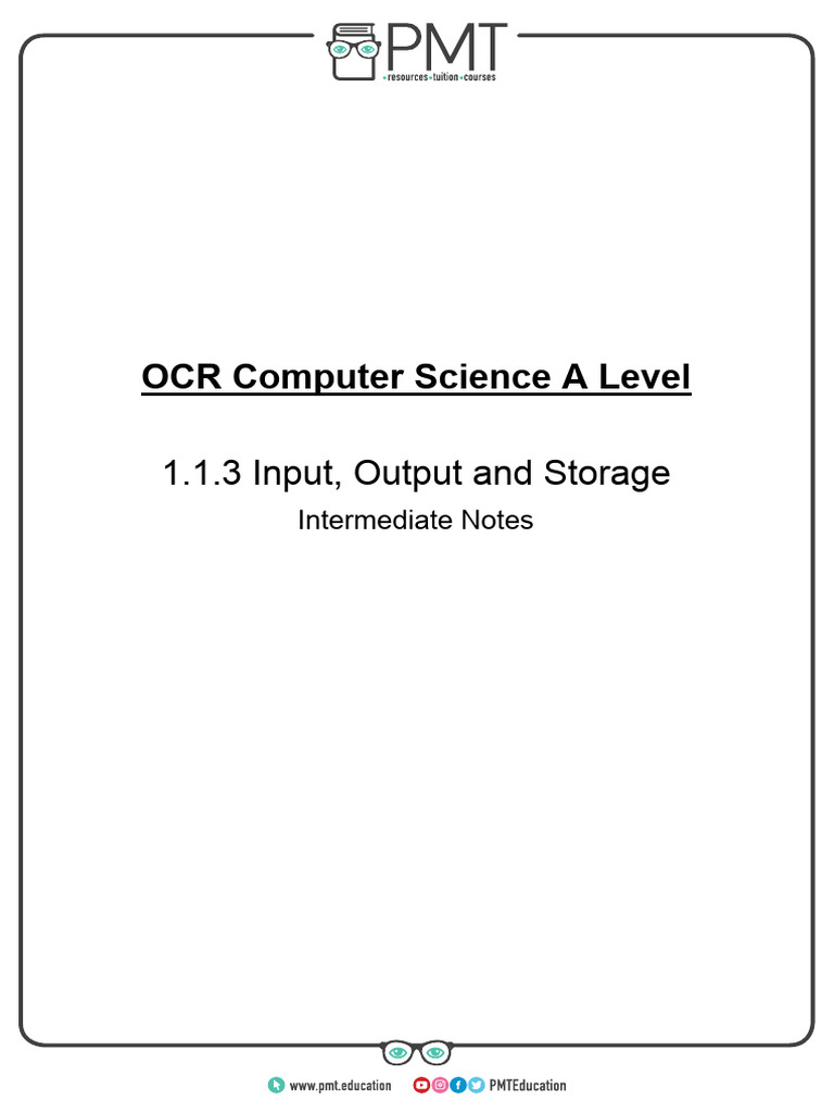 1.1.3. Input, Output and Storage (1) | PDF | Computer Data Storage | Hard Disk Drive
