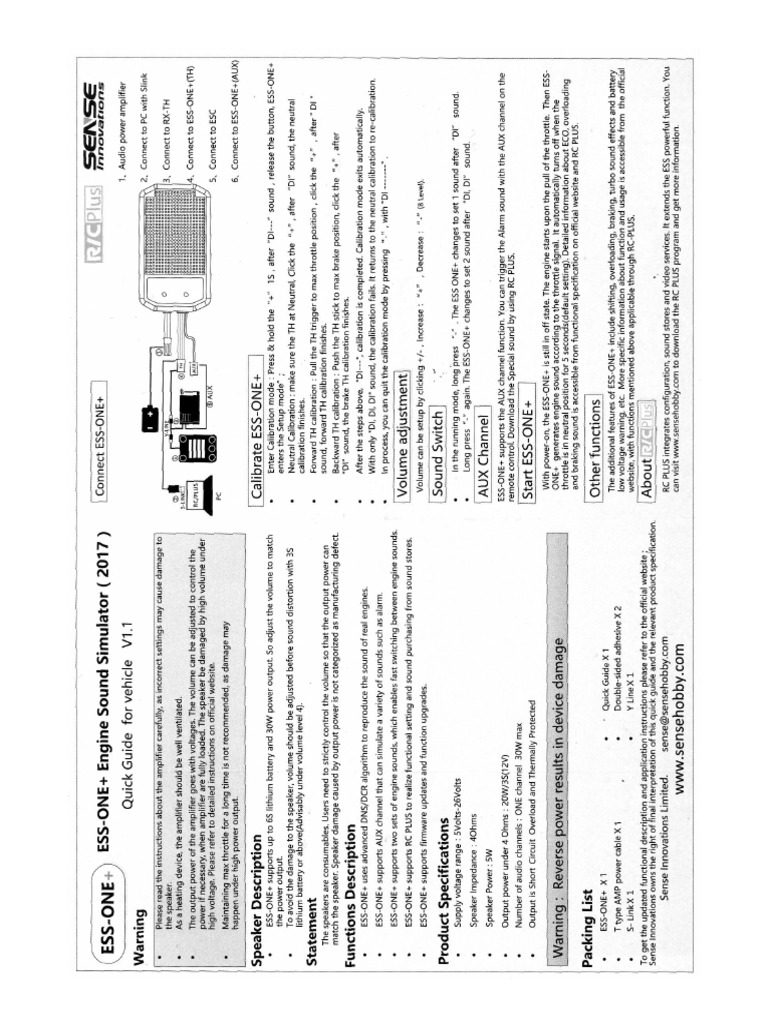 Ess-One Plus Manual | PDF