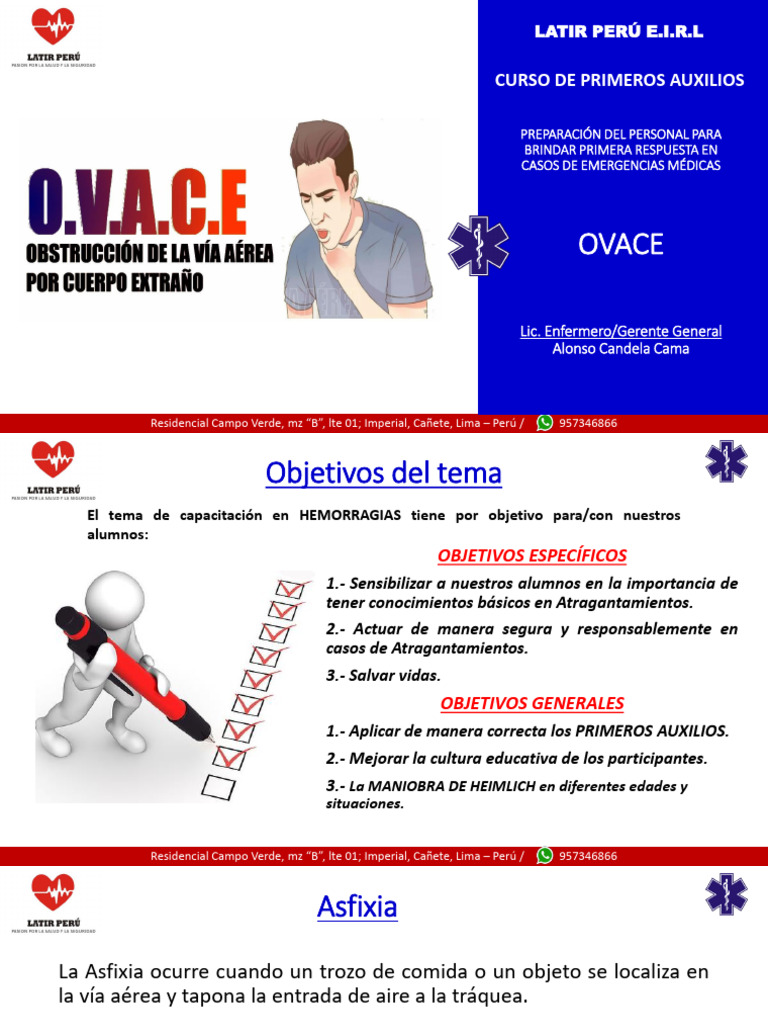 5.- OVACE | PDF | Reanimación cardiopulmonar | Primeros auxilios