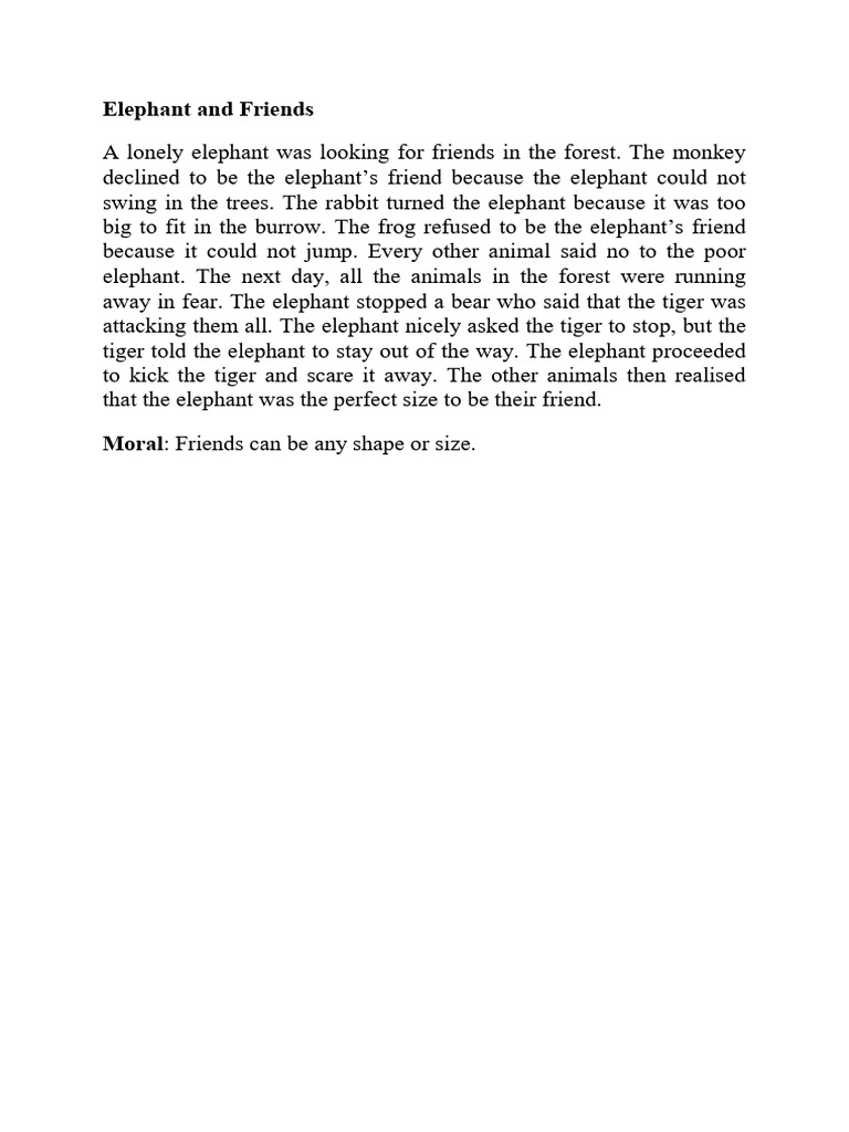 Elephant and Friend | PDF