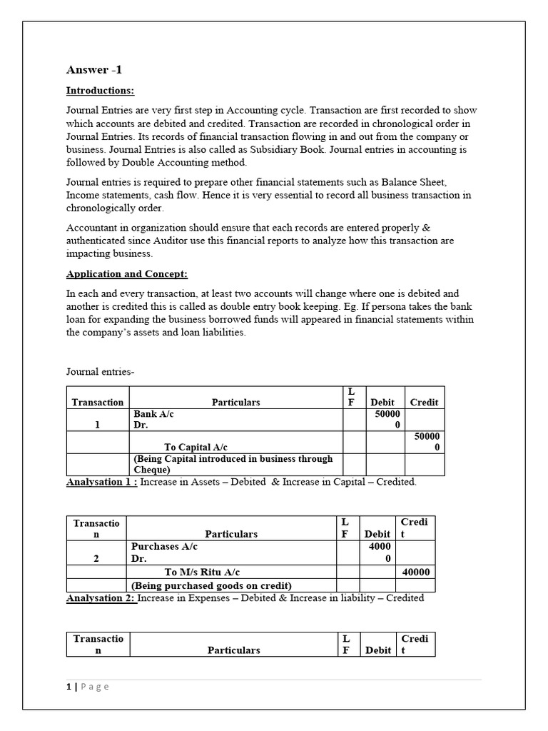 Financial Accounting | PDF | Debits And Credits | Book Value