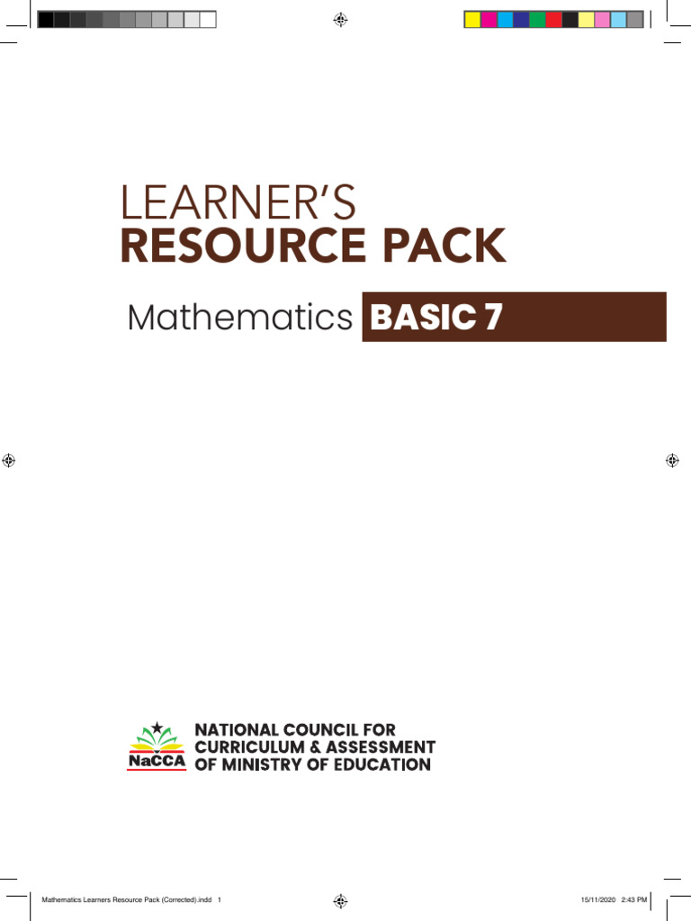 Mathematics Learners Resource Pack Corrected | PDF | Numbers | Ratio
