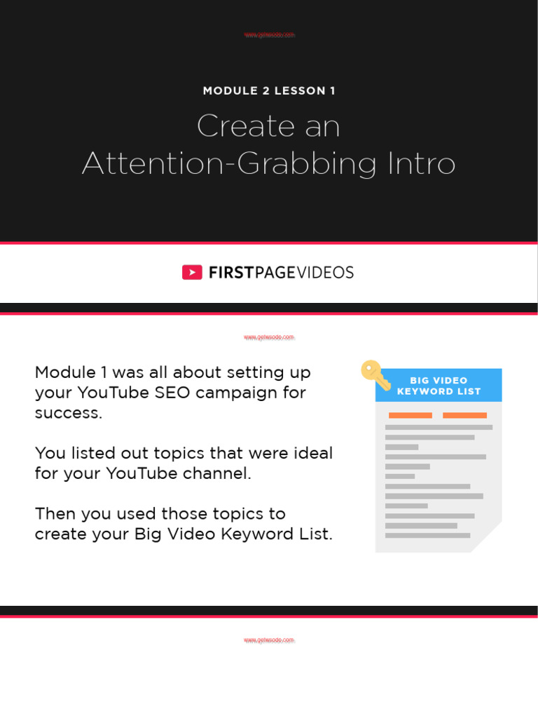module-2-lesson-1-slides | PDF | Search Engine Optimization | You Tube