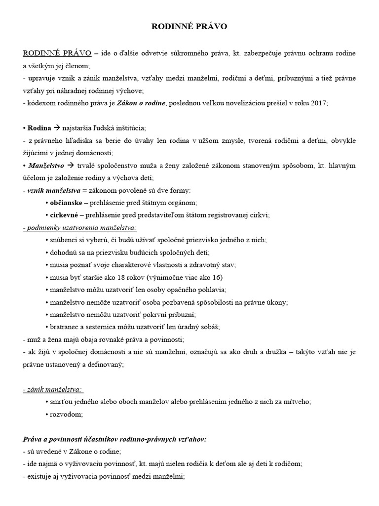 Rodinné Právo | PDF