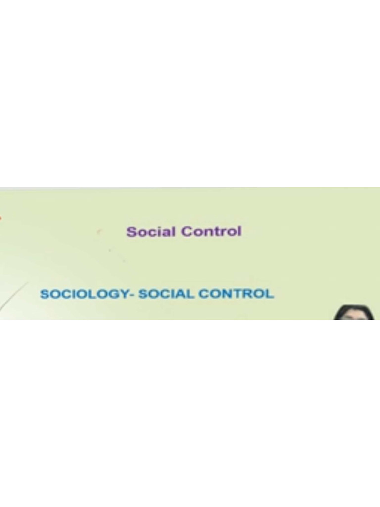 Social Control | PDF