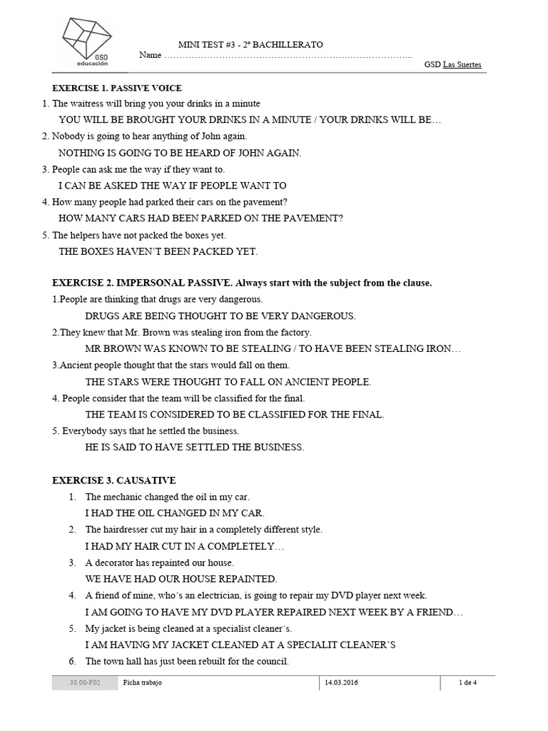 Mini Exam 3 Key | PDF