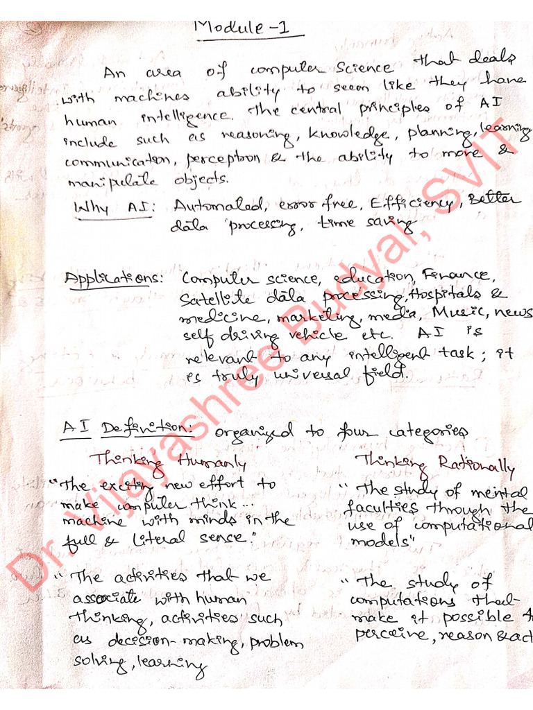 21CS54 AIML Module 1 Complete | PDF | Applied Mathematics | Computer Science
