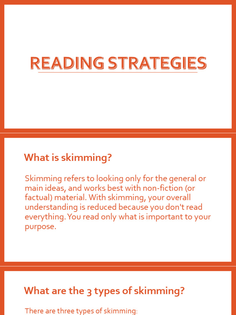 7,Reading Strategies | PDF | Speed Reading | Written Communication