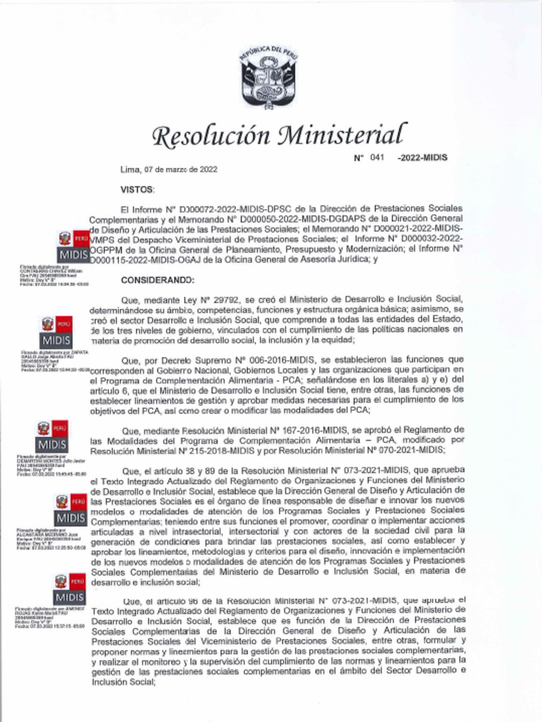 RM #041-2022-Midis | PDF