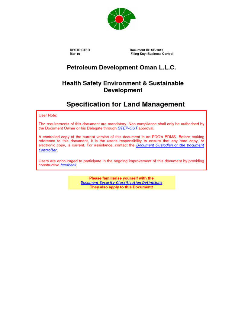 SP-1012 Health Safety Environment & Sustainable Development ...