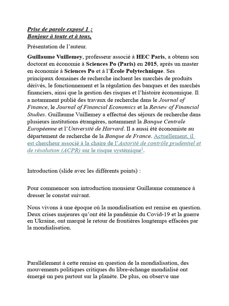 Mondialisation : enjeux et déterritorialisation | PDF | Globalisation ...