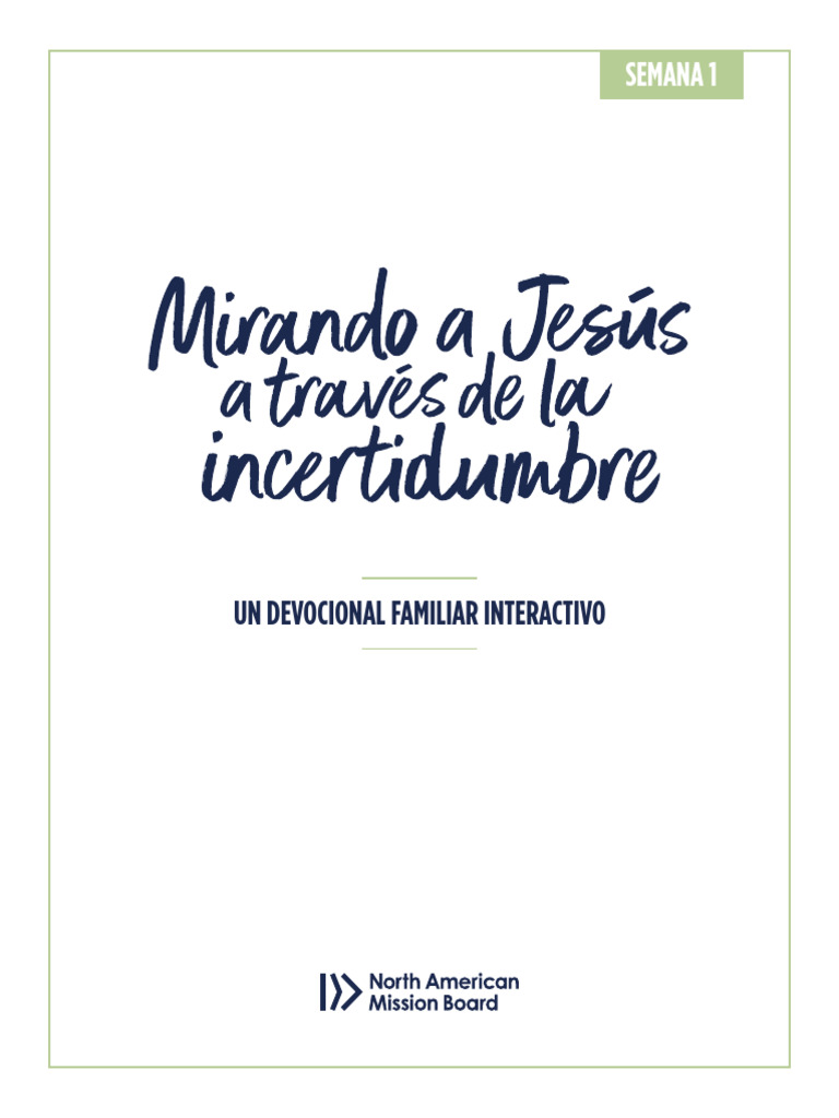 Mirando A Jesús Através de La Incertidumbre. Devocional Familiar | PDF ...