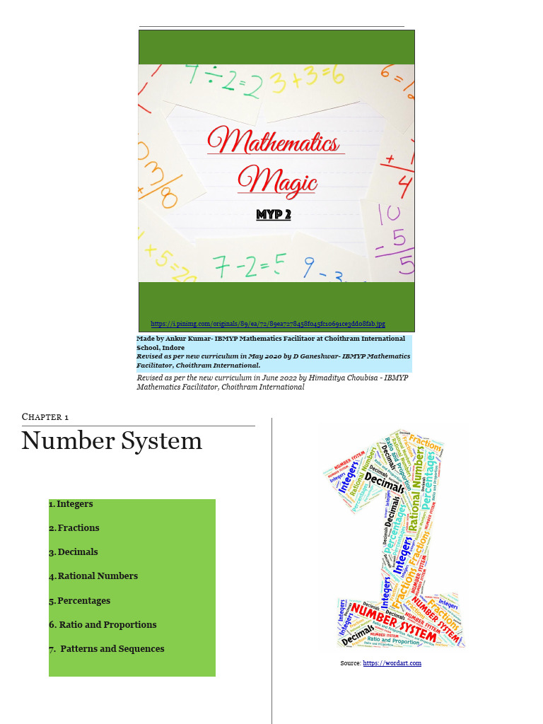 (Mathematics) MYP - 2 IBook | PDF | Numbers | Integer