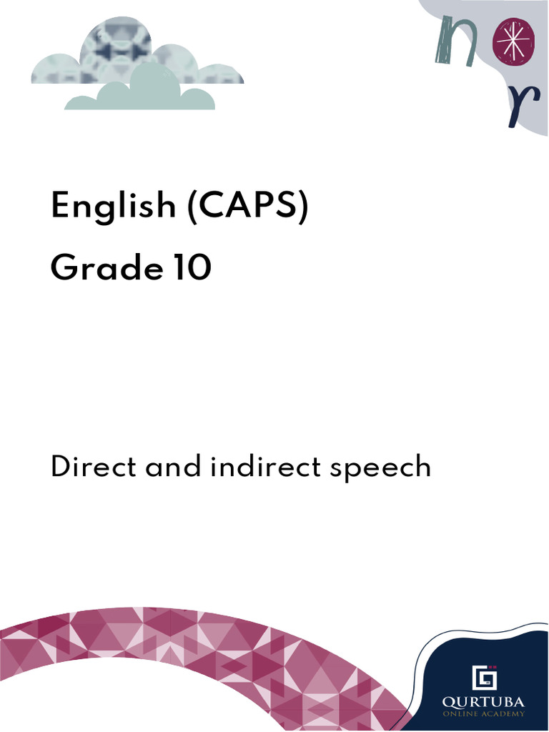 Direct and Indirect Speech Guide | PDF | Question | English Language